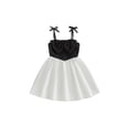 Cenuakty Baby Girl Summer Dress Sleeveless Bow Front Contrast Color A ...