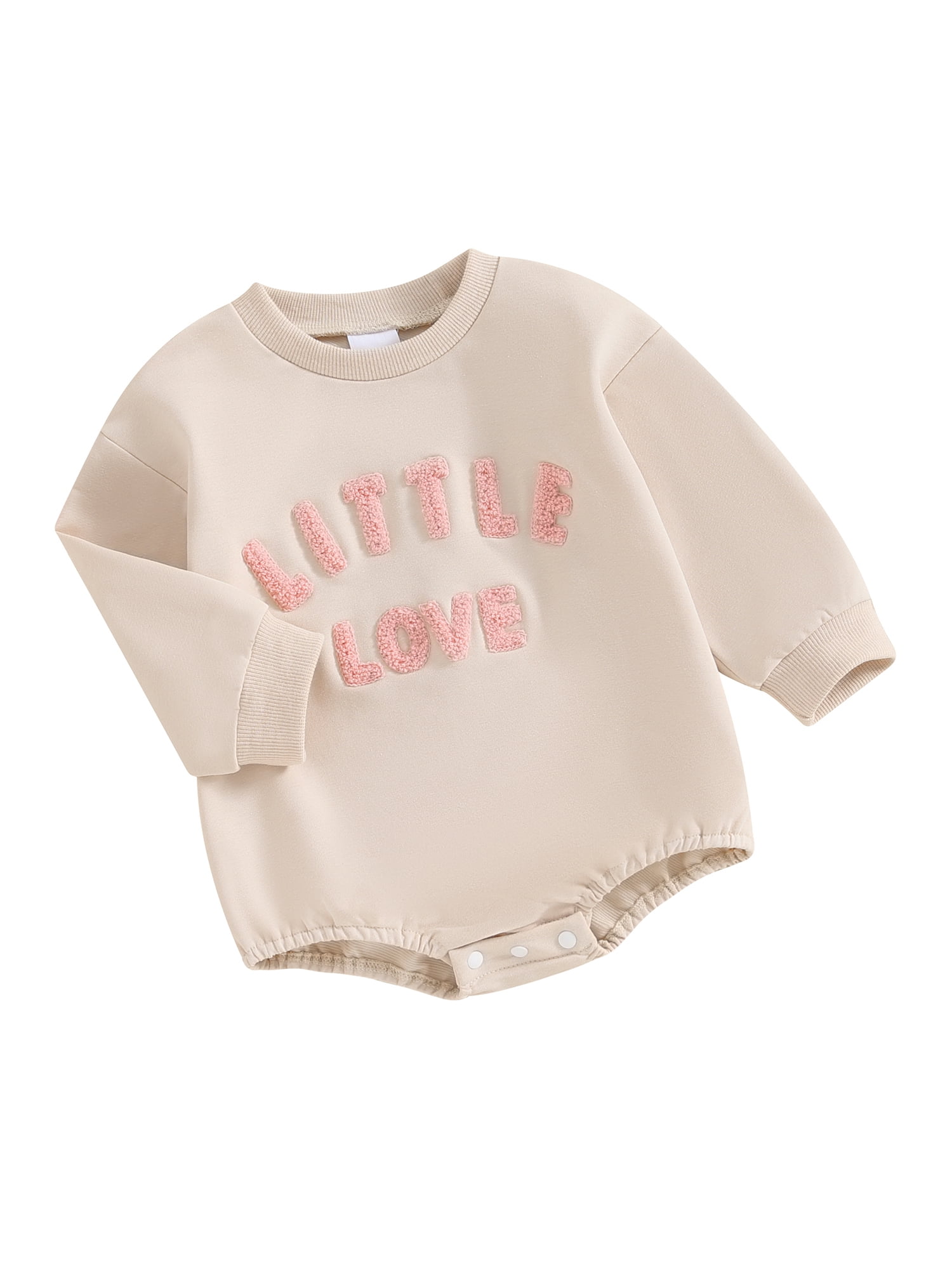Cenuakty Baby Romper, Long Sleeve Crew Neck Embroidery Letters Fall Bodysuit Clothes for Girls ...