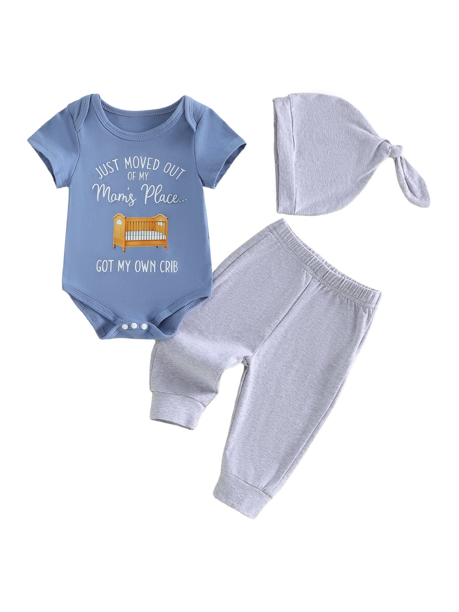 Cenuakty BabyToddler Newborn Boys Outfit, Crib Letters Print Short ...