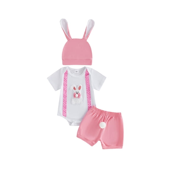 Cenuakty Infant Baby Easter Clothing Set Cute Short Sleeve Bunny ...