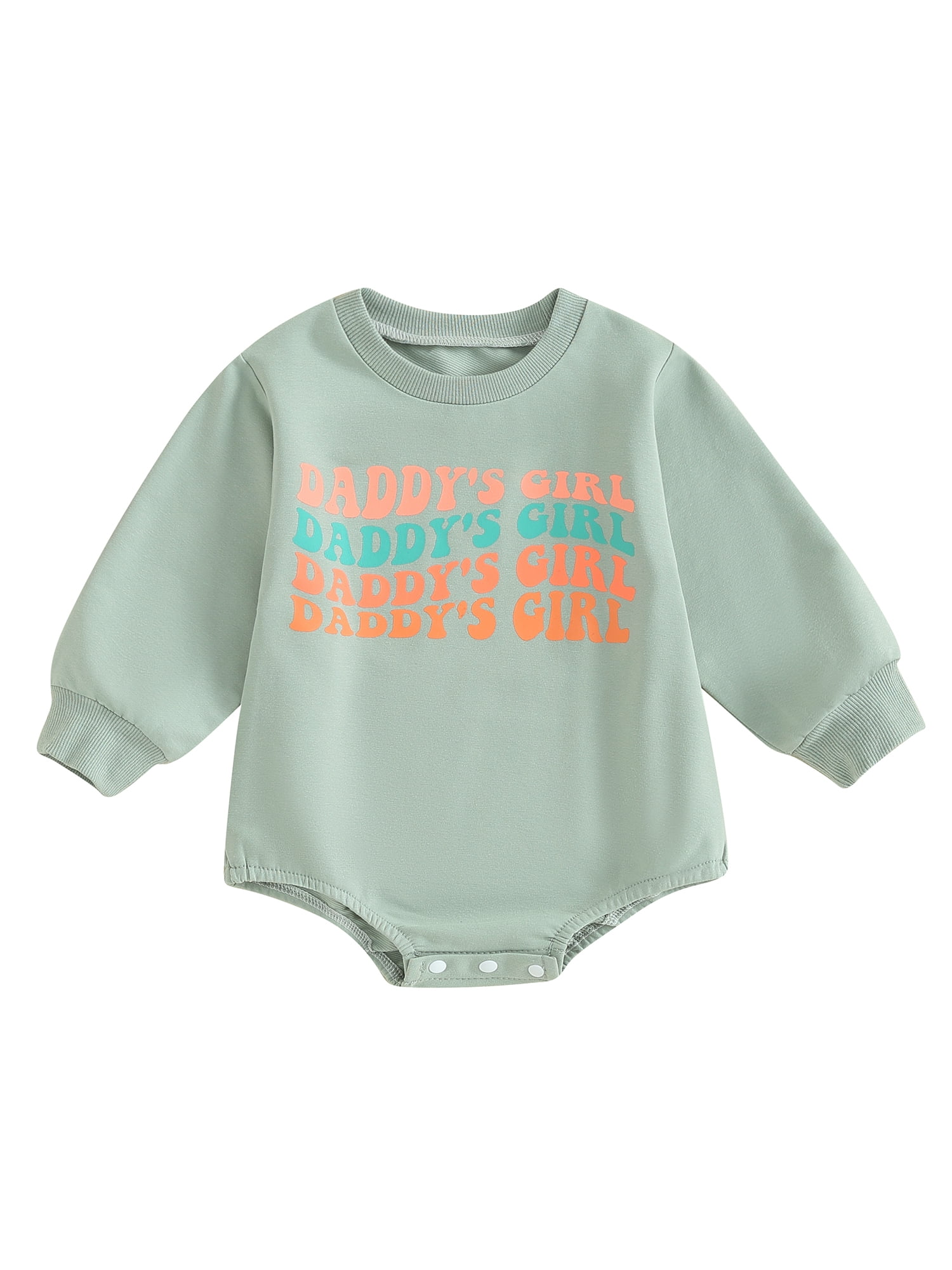 Cenuakty Infant Baby Girl Fall Sweatshirt Jumpsuit Letter Print Round ...