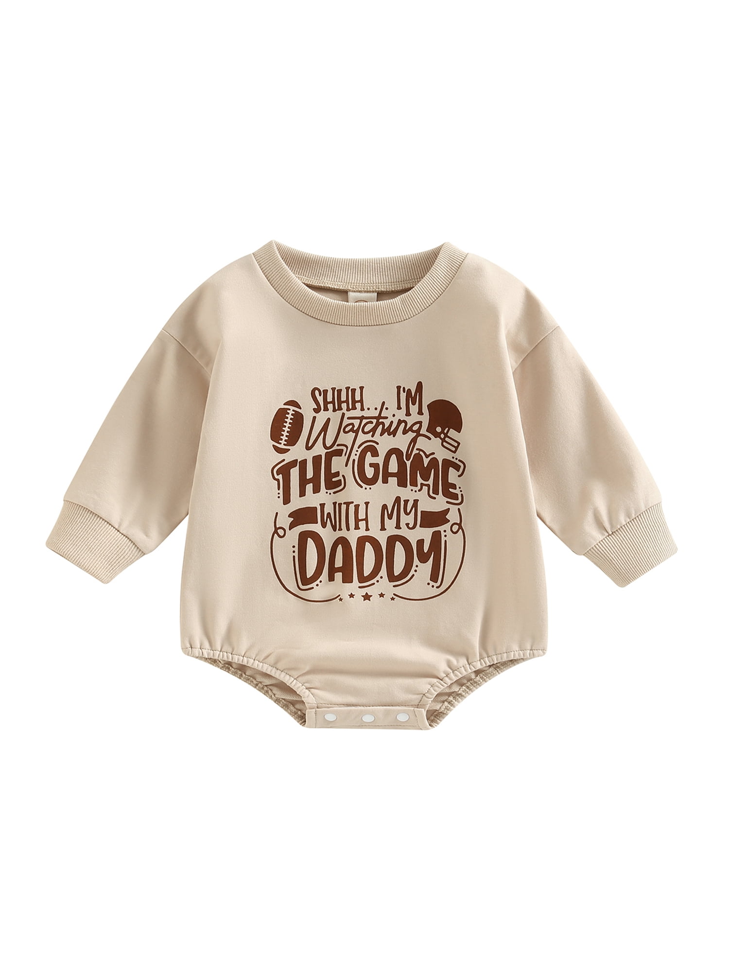 Cenuakty Infant Baby Spring Romper, Letter and Rugby Print Long Sleeve ...