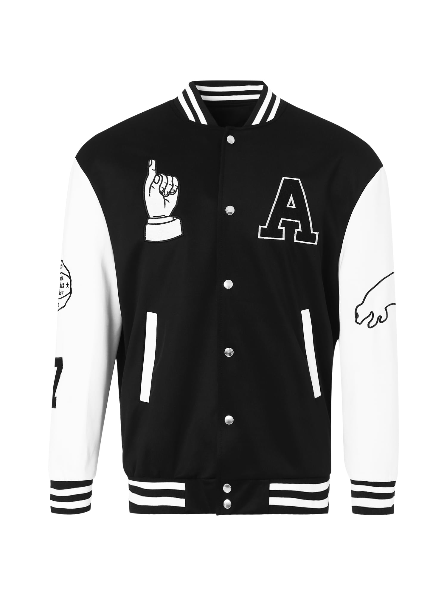 Cenuakty Matching Baseball Jackets for Couples, Embroidery Stand Neck ...