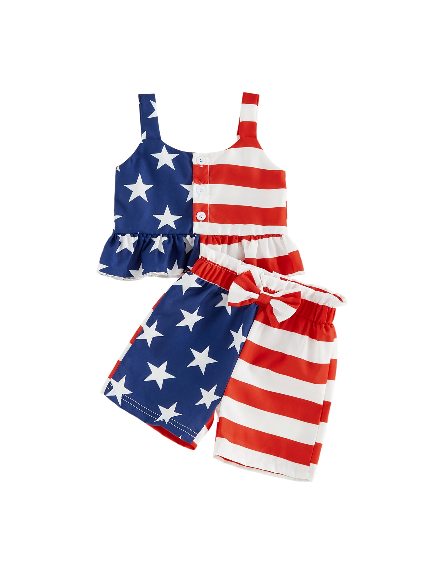 Cenuakty Toddler Baby Girl 4th of July Outfit 6M 12M 18M 24M 2T 3T Star ...