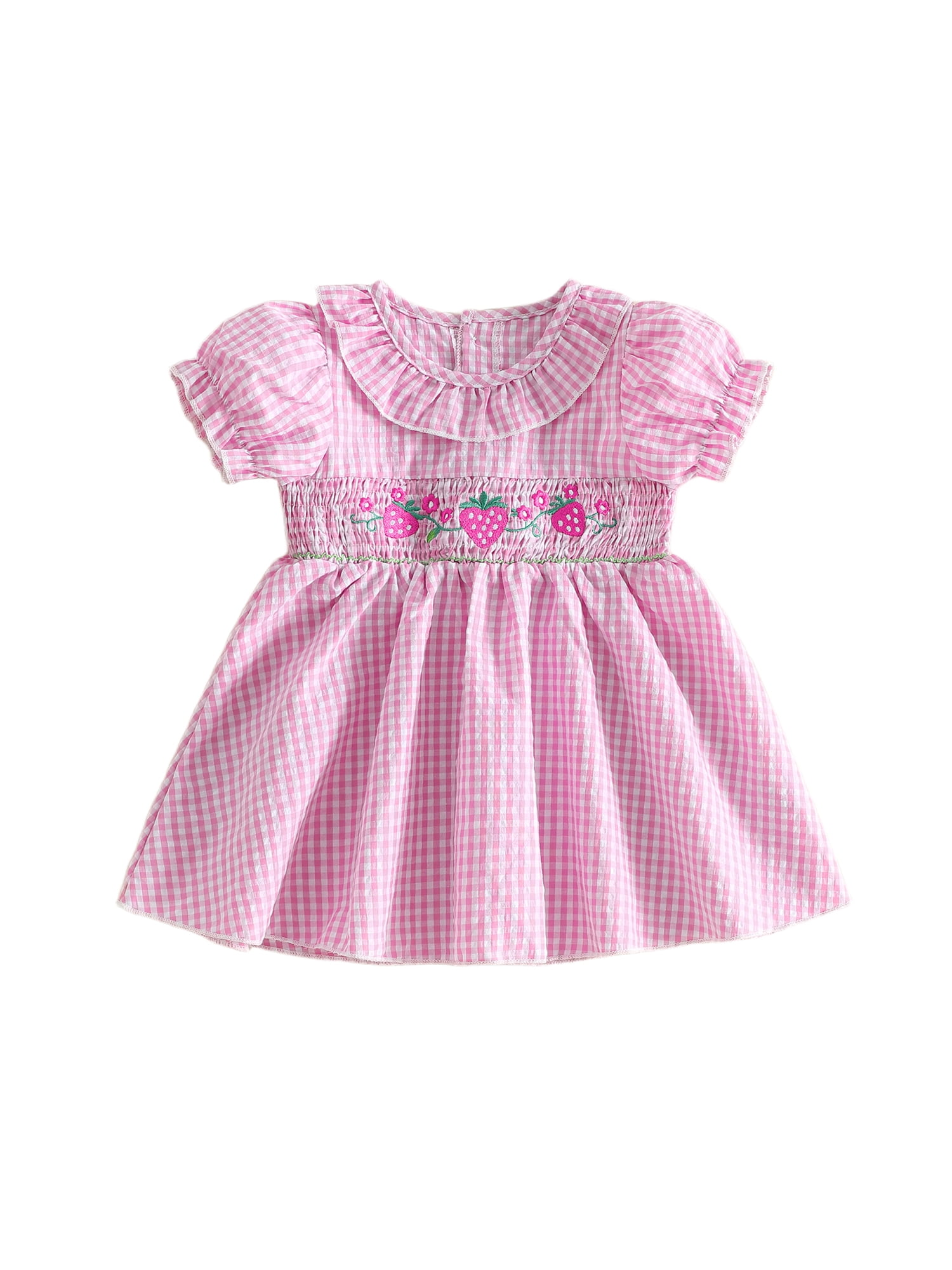 Cenuakty Toddler Baby Girl Summer Dress Casual A Line Strawberry ...