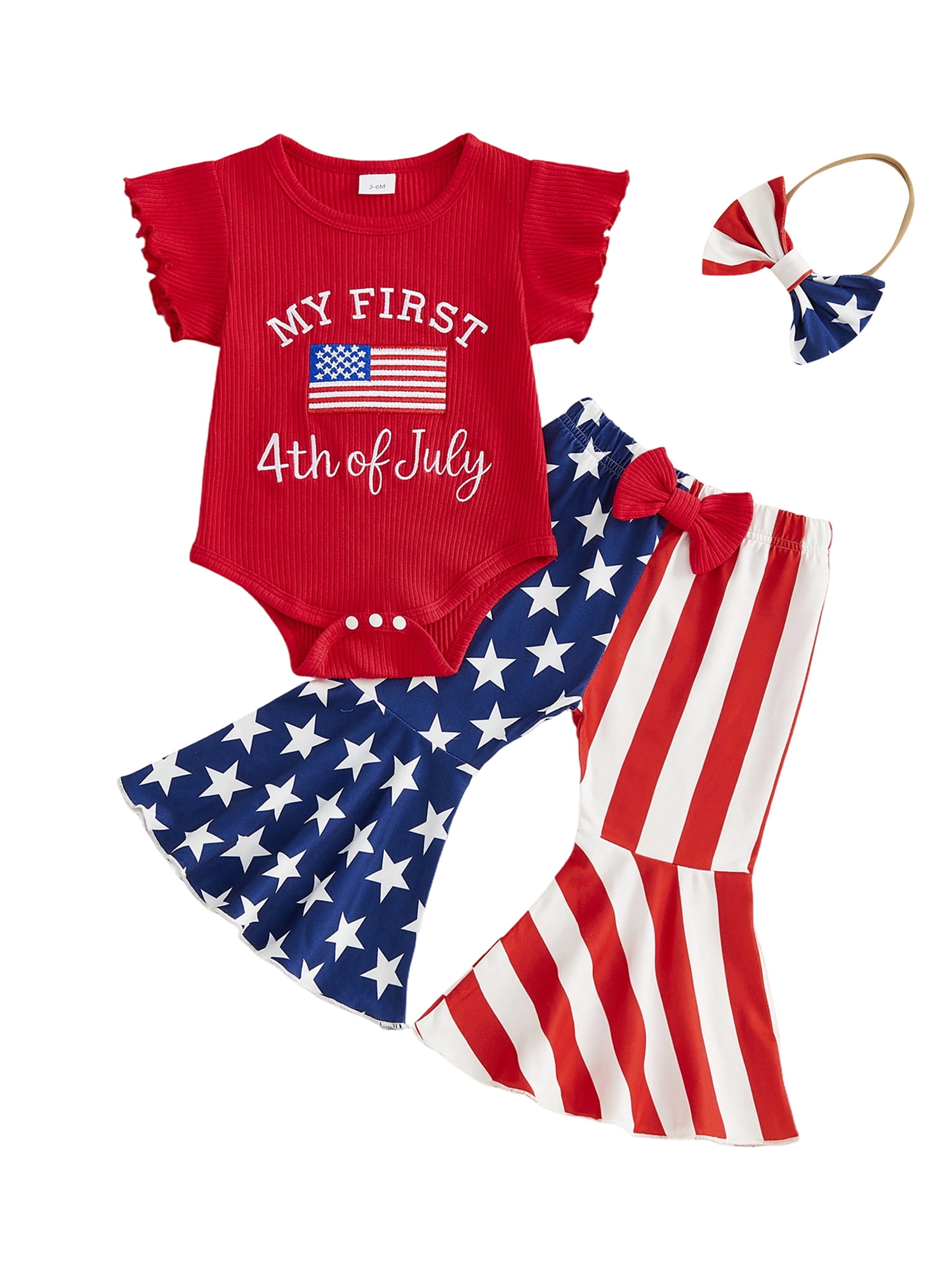 Cenuakty Toddler Newborn 3M 6M 12M 18M Girl 4th of July Outfit ...