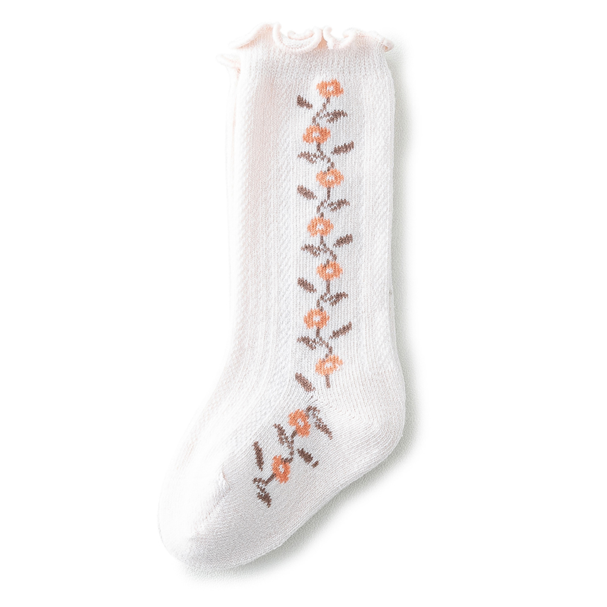 Cenuakty Toddlers Baby Knee High Socks Lettuce Cuffs Floral Print ...