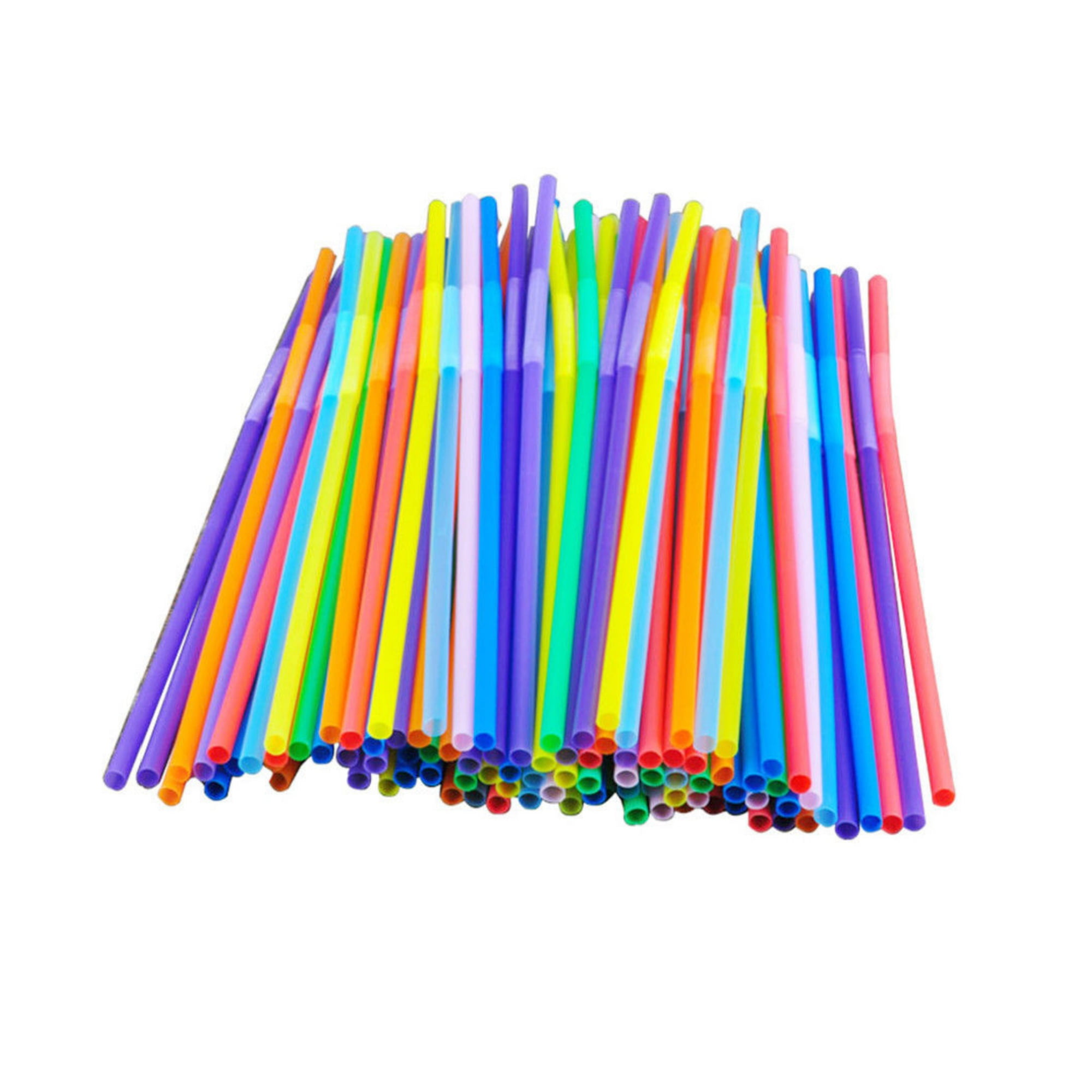Cenuakty Universal Flexible Plastic Straw Classic Multiple Solid Color ...