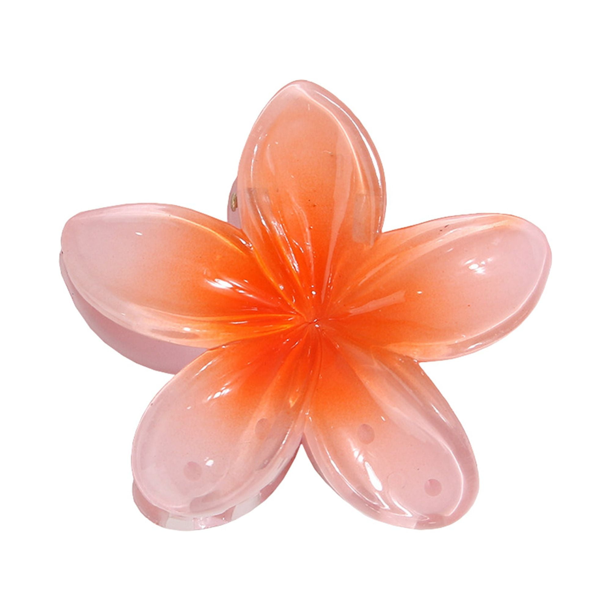 Cenuakty Women Frangipani Hair Claw Clips Cute Hawaiian Flower Jaw ...