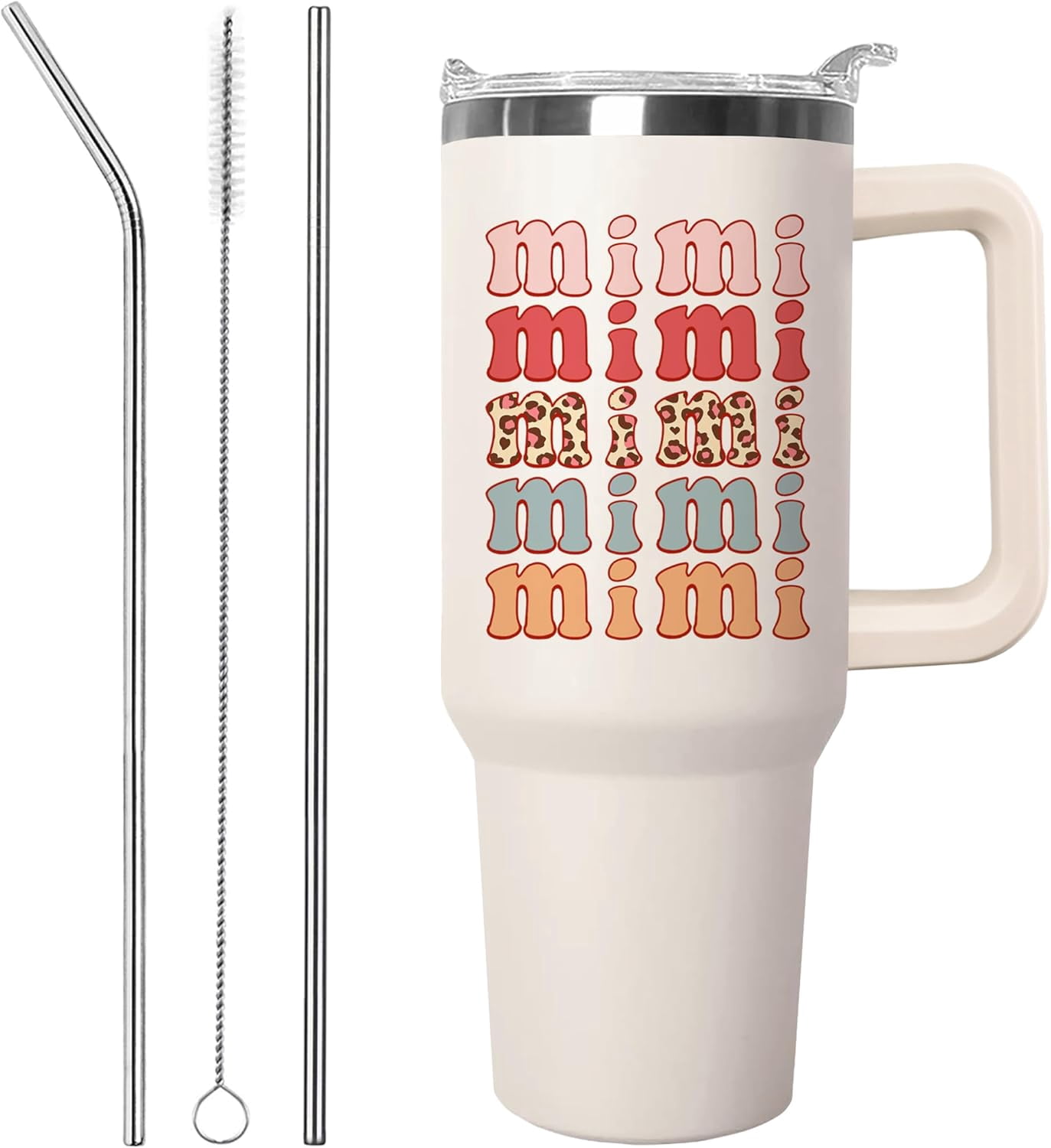 Ceovfoi 40 oz Mimi Vacuum Insulated Water Bottle Travel Coffee Mug Cup ...