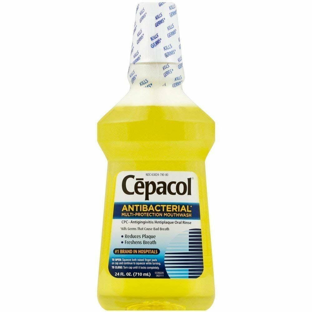 Cepacol Antibacterial Multi-Protection Mouthwash, 24 oz, Pack of 3 ...