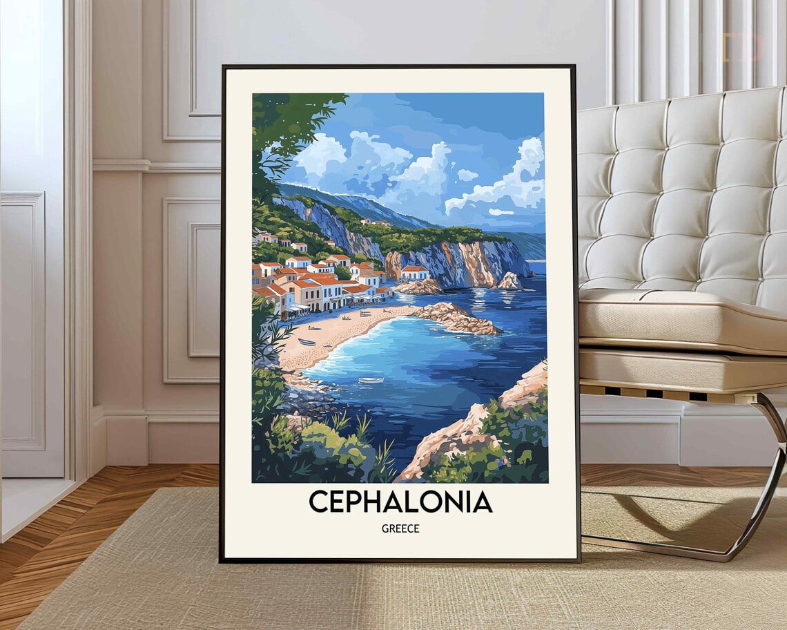 Cephalonia Poster, Cephaloniacephalonia Print, Cephalonia Photo ...