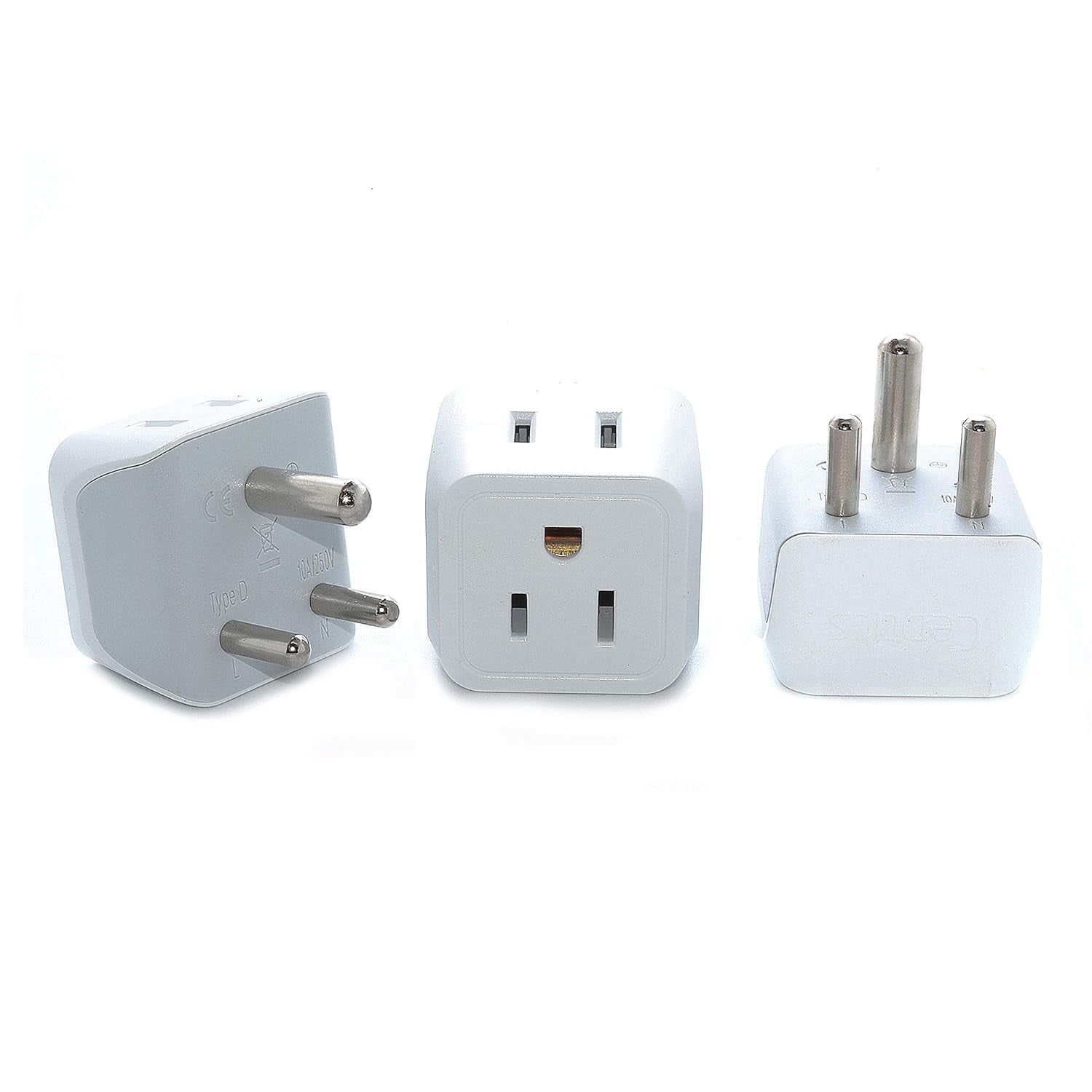 Ceptics CT-10 India Travel Adapter Plug - Type D (3-Pack) - Walmart.com