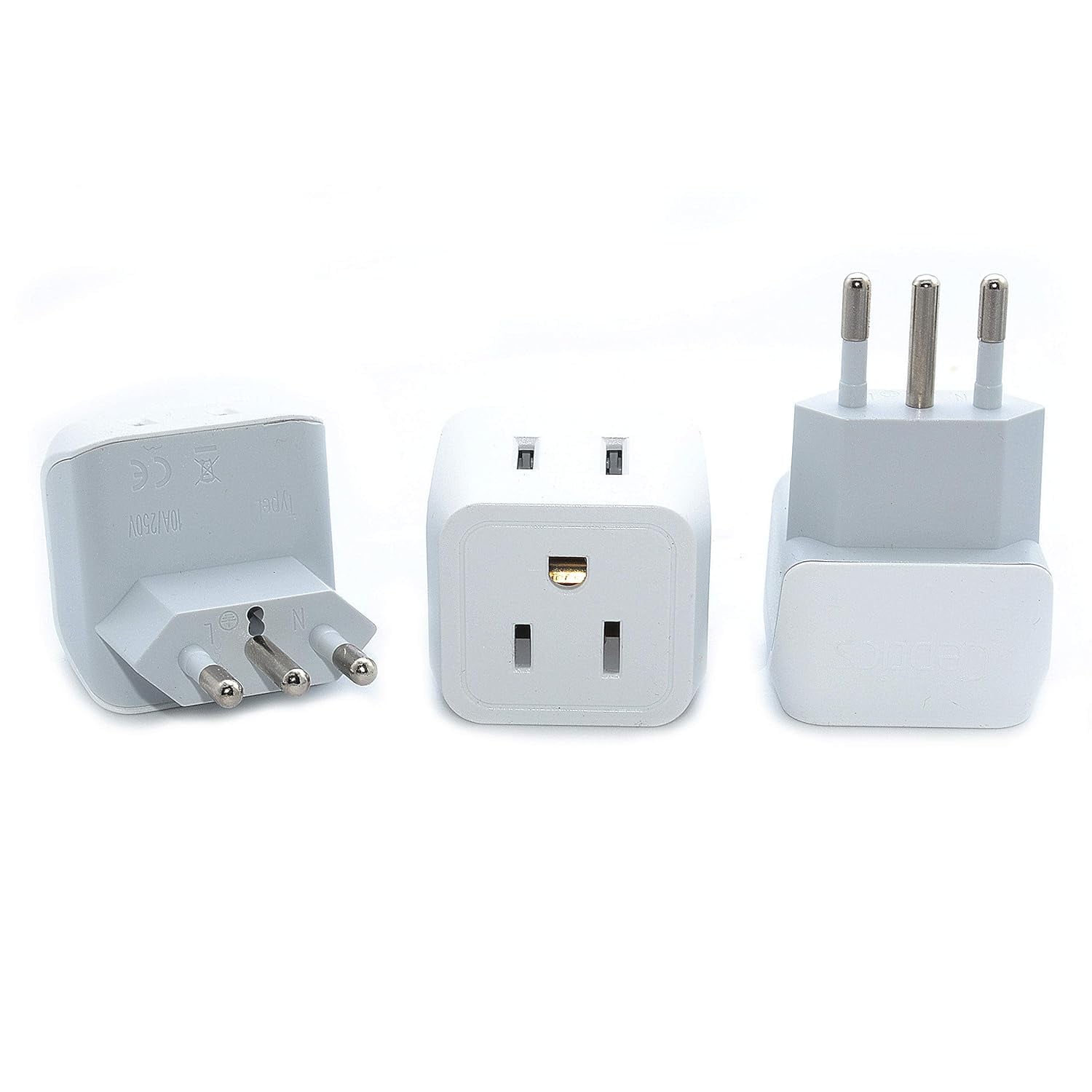 Ceptics CT-12A Italy Travel Adapter Plug - Type L (3-Pack) - Walmart.com