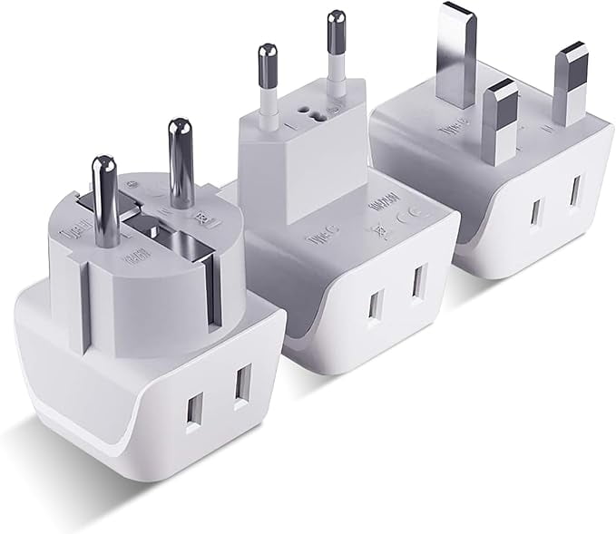 Ceptics Complete European Travel Adapter Set - 2 In 1 Usa to Europe ...