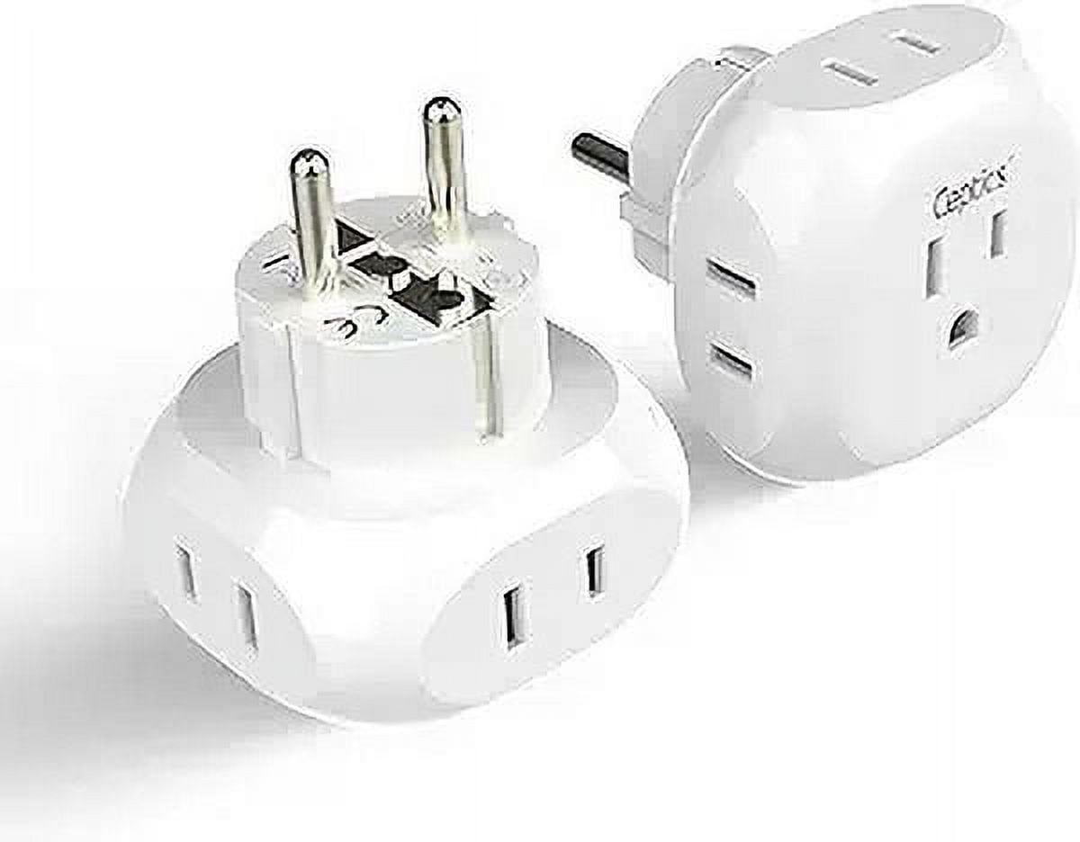 Ceptics European Schuko Travel Plug Adapter Germany France Adapter ...