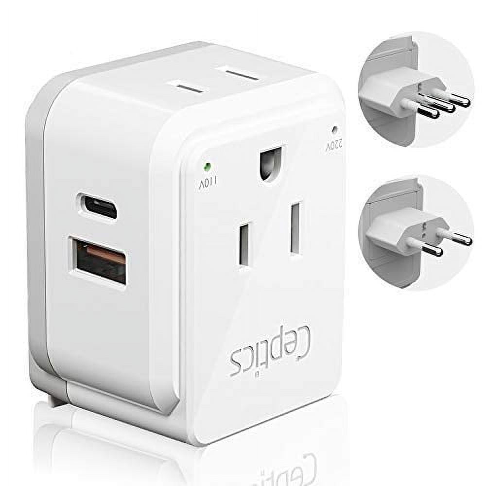 Ceptics Italy, Chile, Rome Power Plug Adapter Travel Set, 20W PD & QC ...