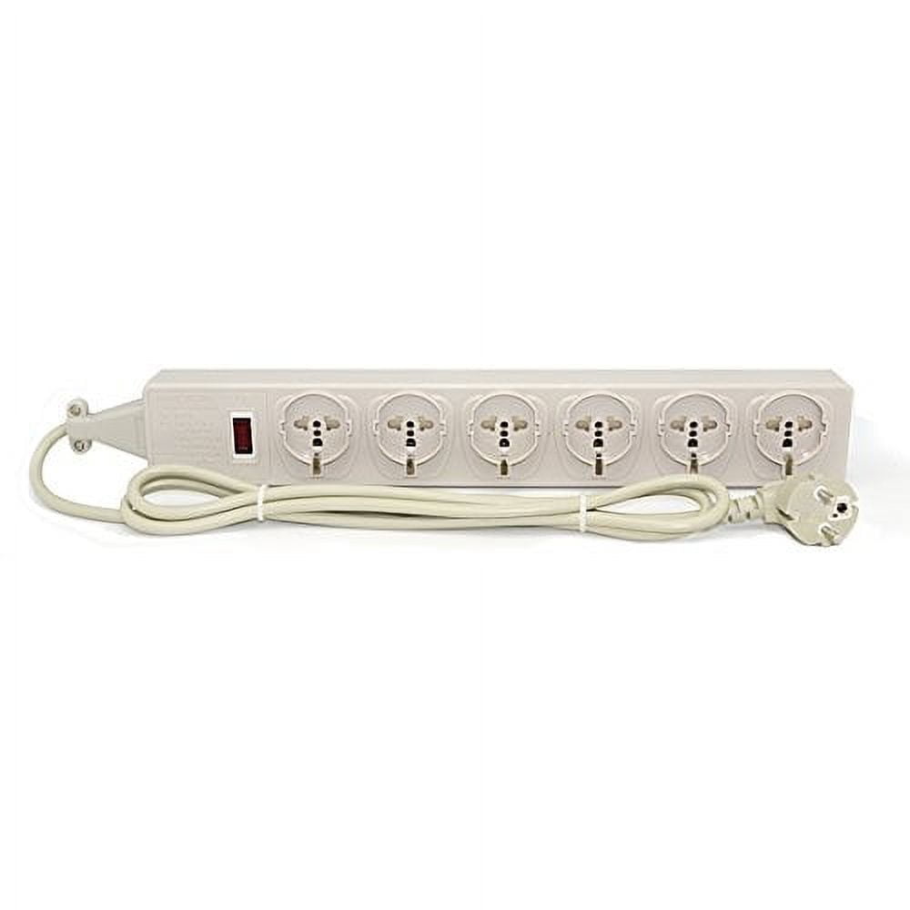 Ceptics PS-6U European Power Strip 6 Schuko Outlet Cord Heavy Duty ...