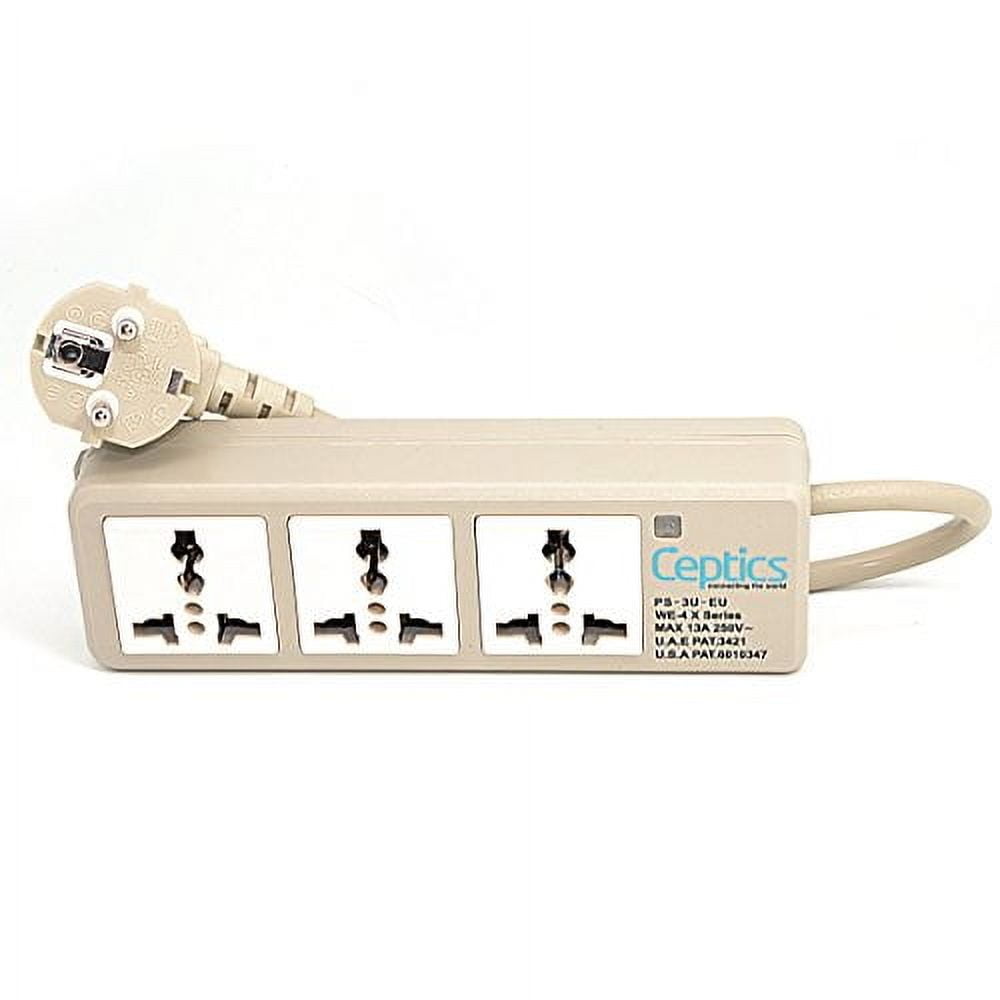 Ceptics Portable Universal Travel Power Strip Charger For Use In Europe ...