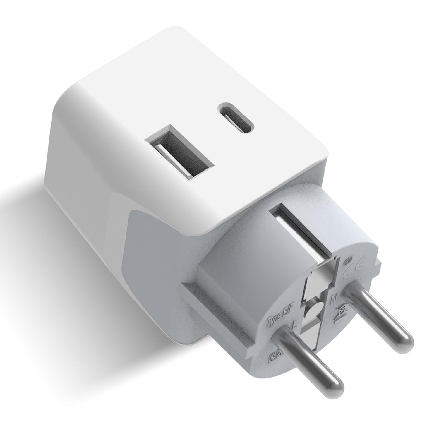 Ceptics Travel Adapter India to European Plug Adapter 3 in 1 Plug Adapter Germany France Schuko ...
