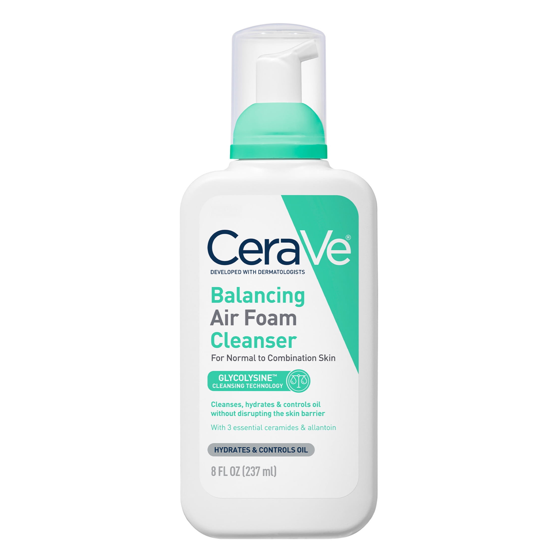 CeraVe Balancing Air Foam Cleanser, Oil Control & Hydration for Combination Skin 8 fl oz ...