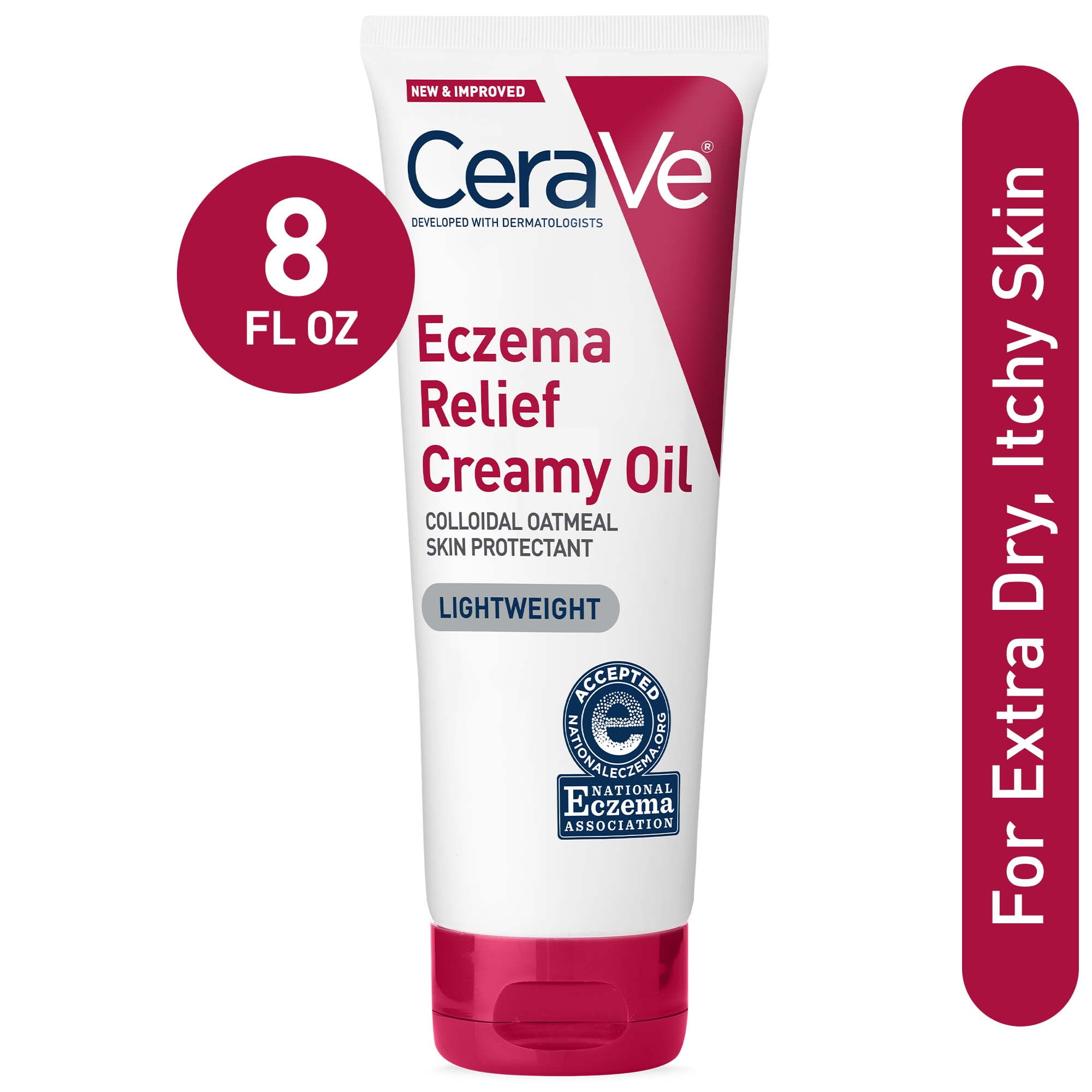 CeraVe Eczema Creamy Oil for Dry, Itchy Skin, 8 oz - Walmart.com
