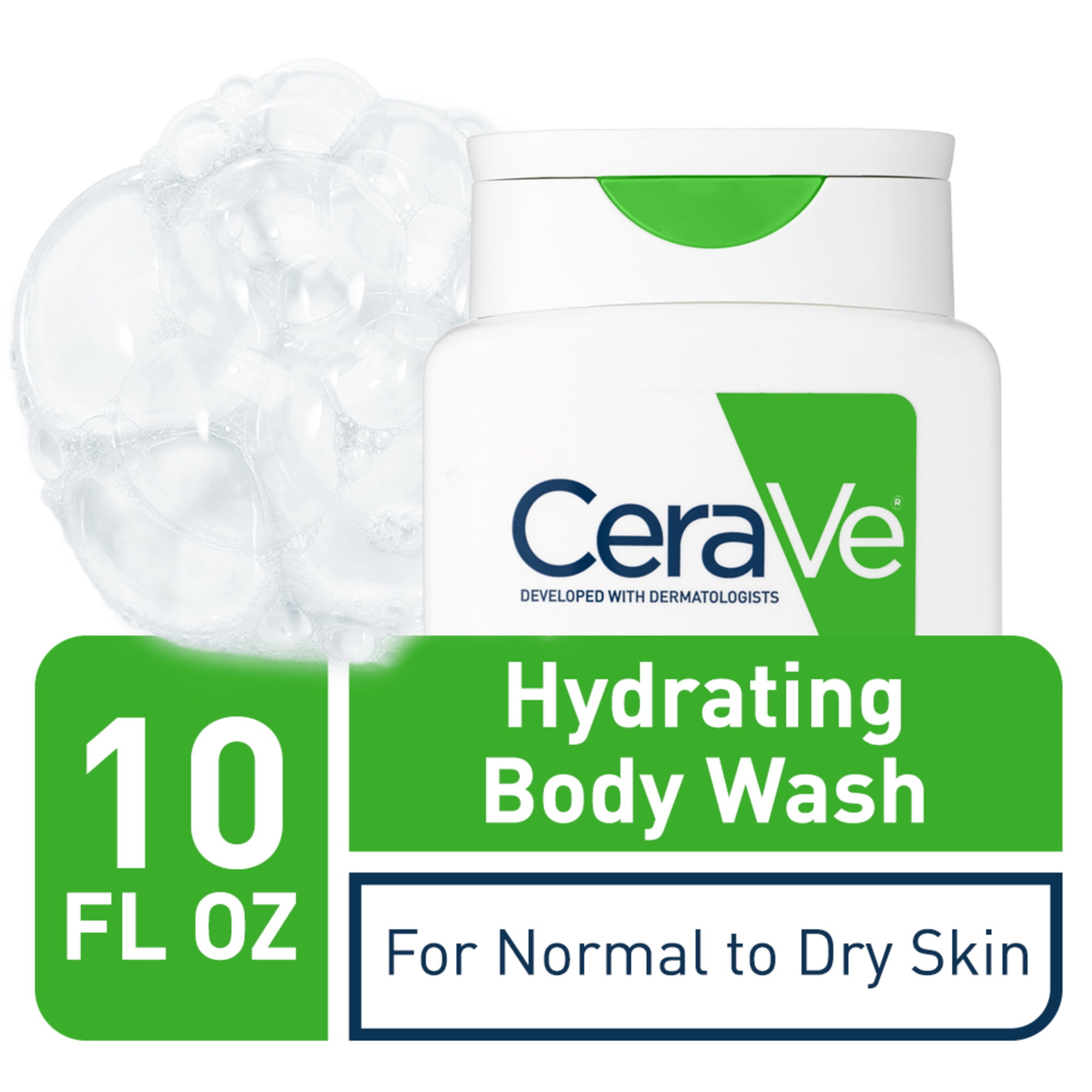 CeraVe Hydrating Body Wash for Daily Body Washing for Normal to Dry ...