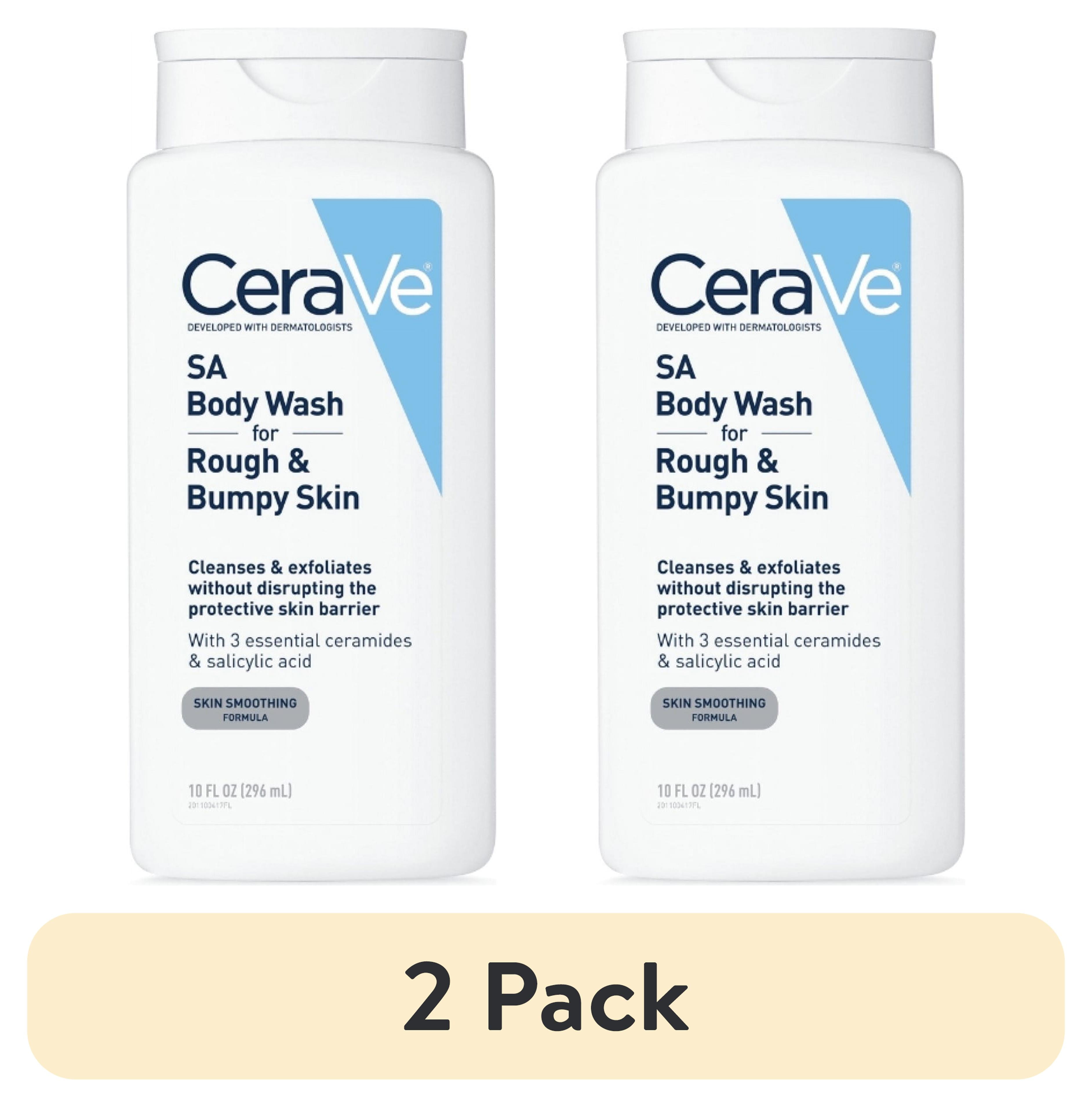 (2 pack) CeraVe SA Body Wash For Rough & Bumpy Skin 10 oz - Walmart.com