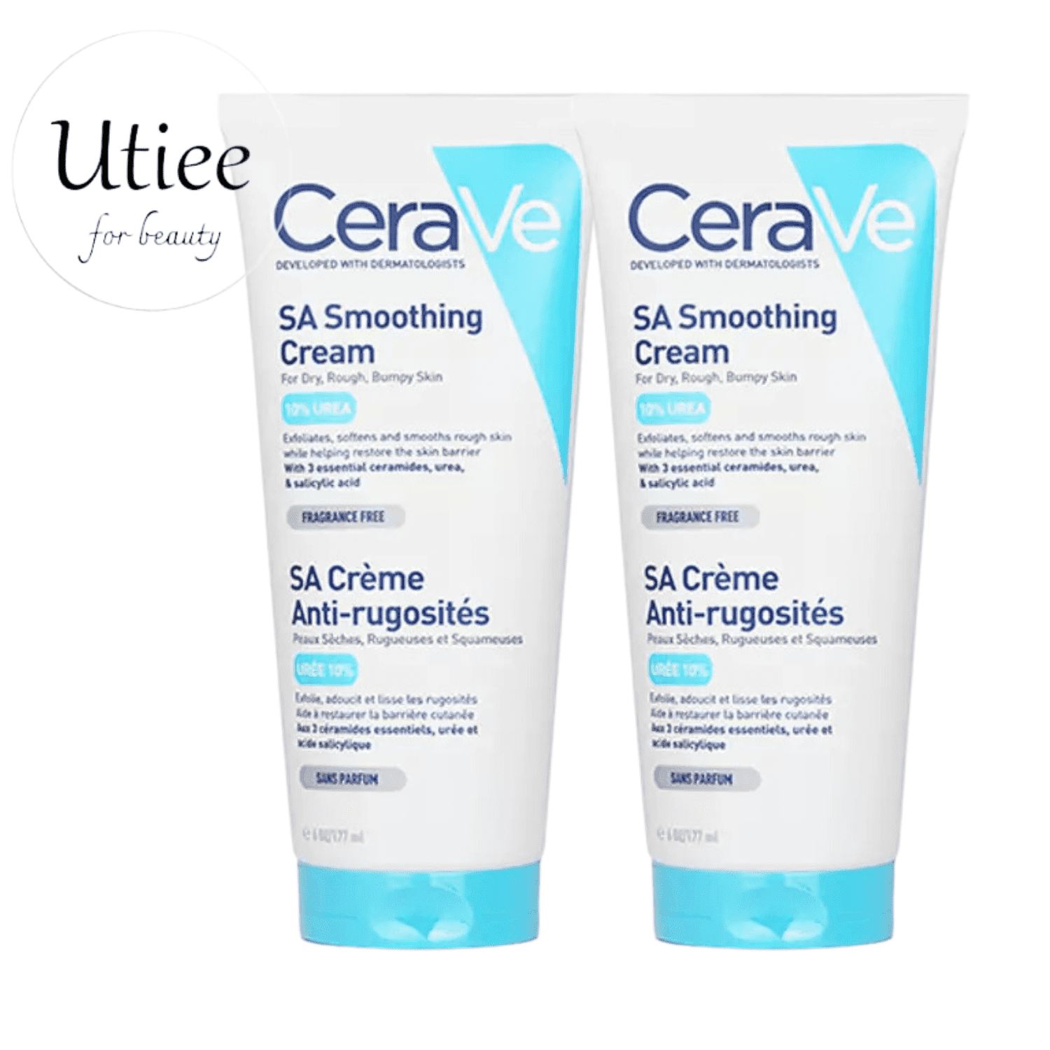 CeraVe SA Smoothing Moisturizer Cream, 6 Oz Pack of 2, For Dry Rough ...