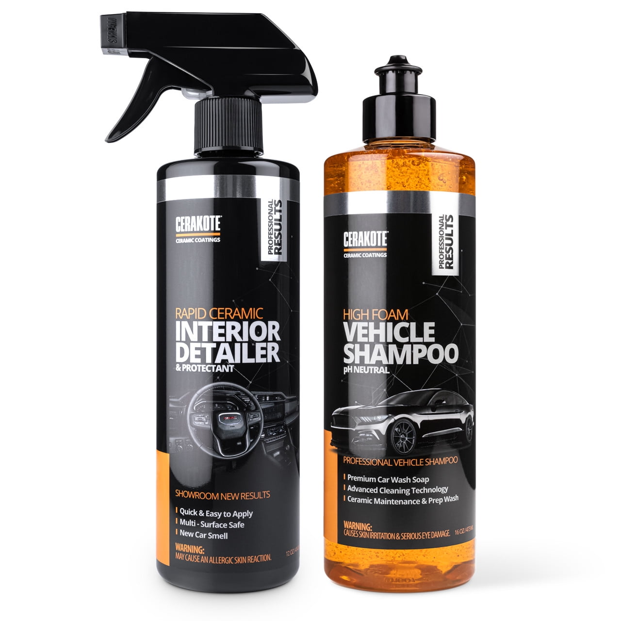 Cerakote Rapid Ceramic Interior Detailer (12oz) & High Foam Vehicle ...