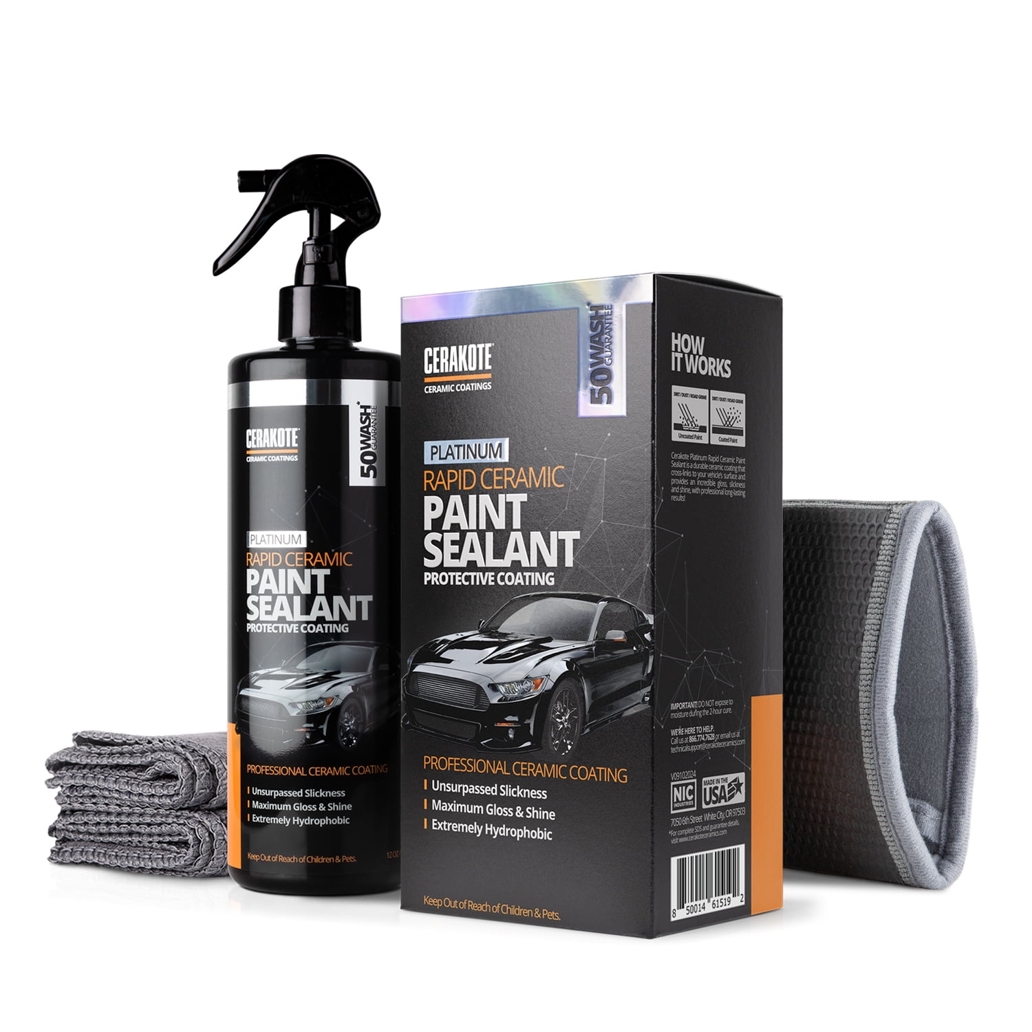 Cerakote Ceramic Coating Spray Sealant Kit 12 oz with Clay Bar Mitt for ...