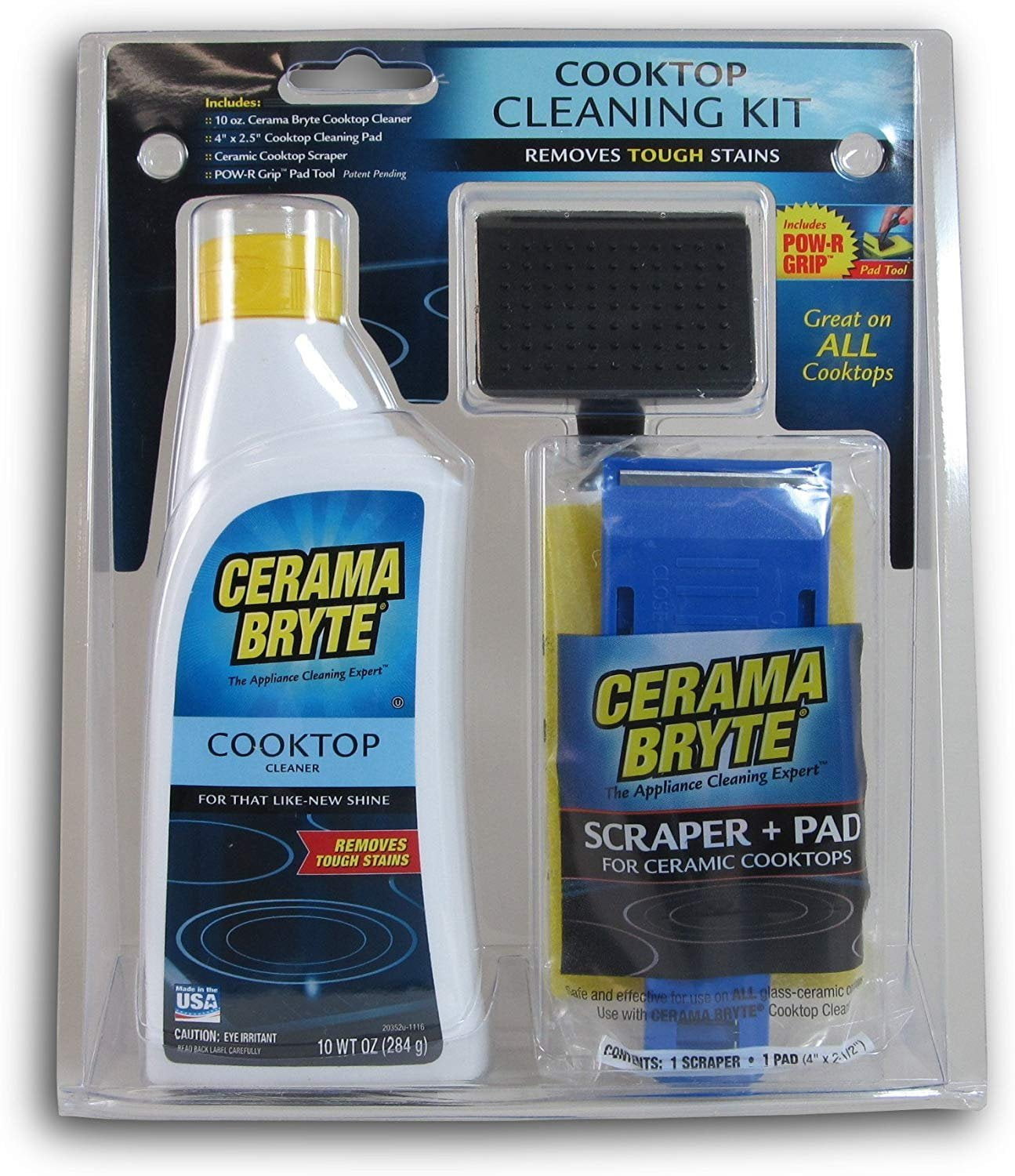 Cerama Bryte Cooktop Cleaning Kit, 10 oz, Glass and Ceramic Surfaces ...