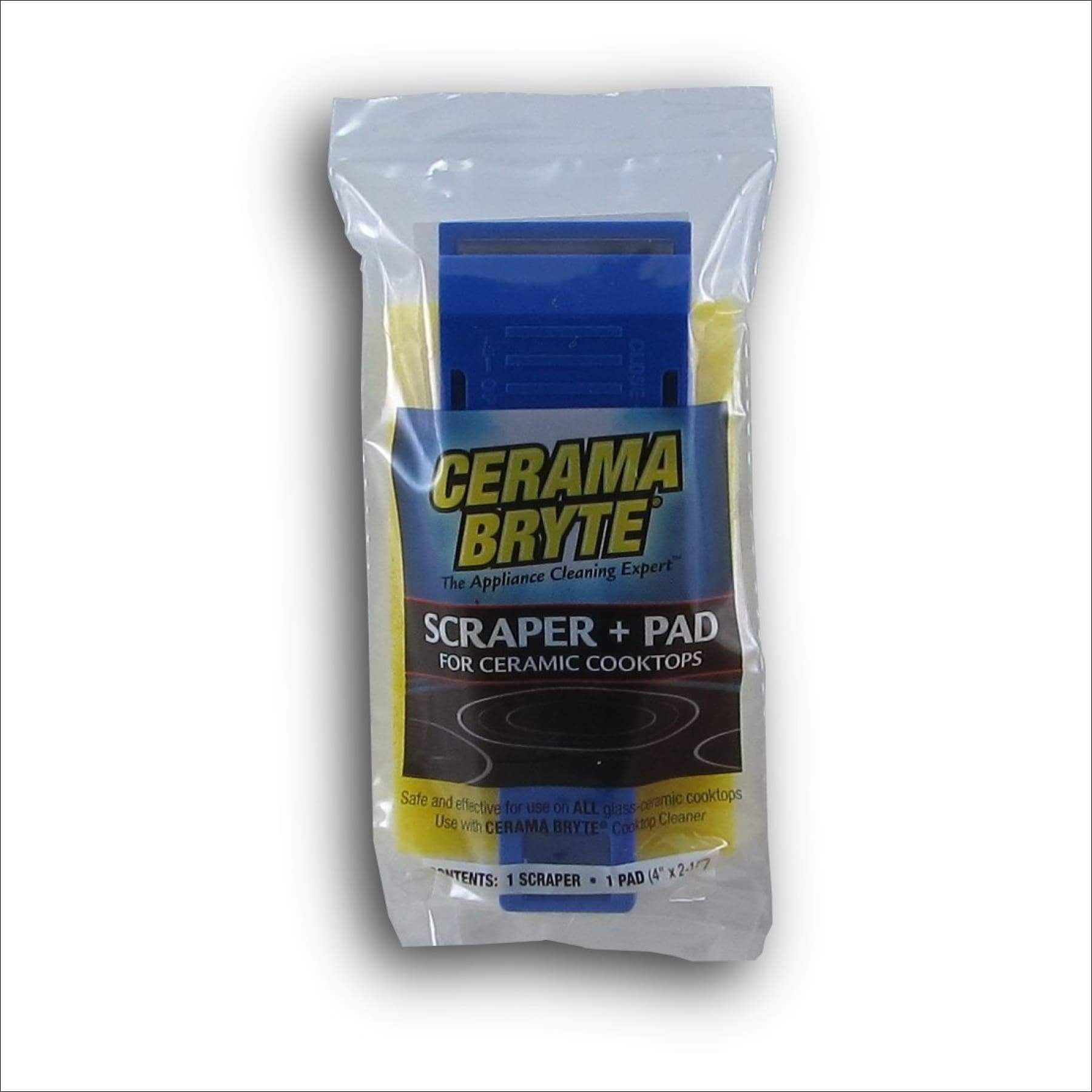 Cerama Bryte Multi-Purpose Cooktop Scraper and Pad Combo 1 Pad and 1 ...