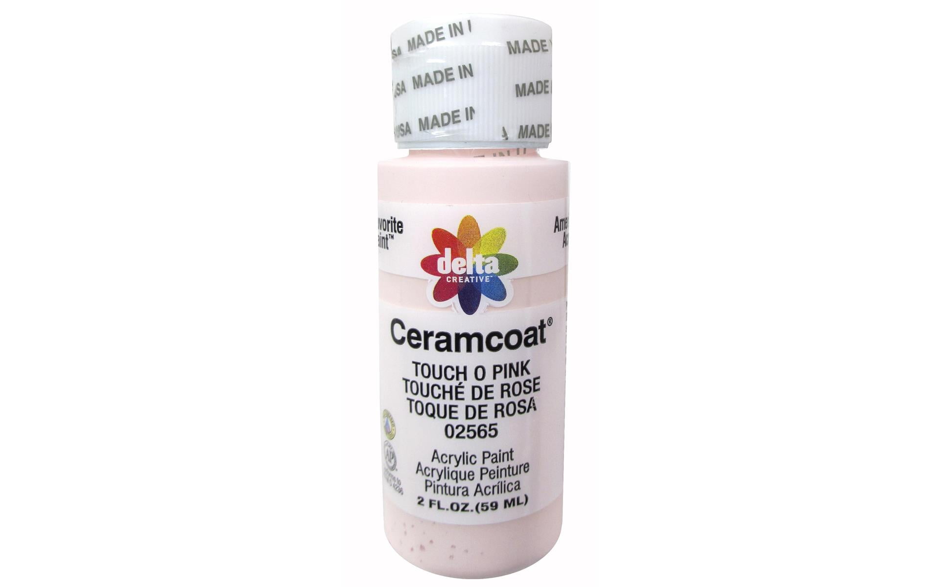 Ceramcoat Acrylic Paint 2oz-Touch O' Pink - Semi-Opaque - Walmart.com