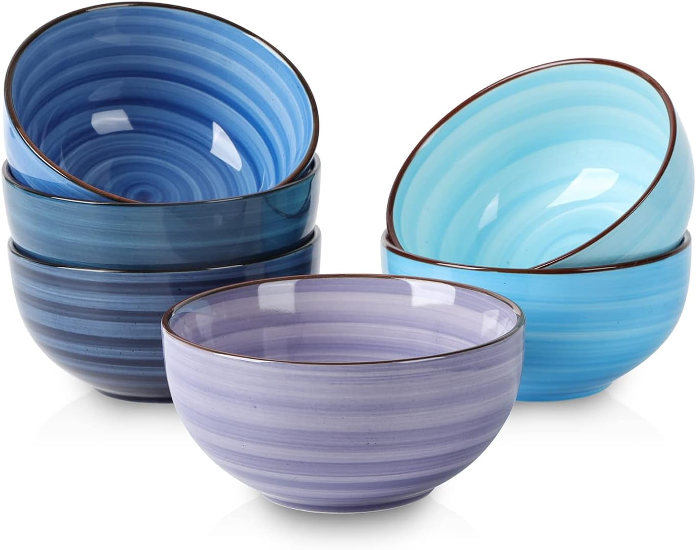 Ceramic 12 Oz Dessert Bowls Set, Small Cereal Bowls for Kitchen, 4.7 ...