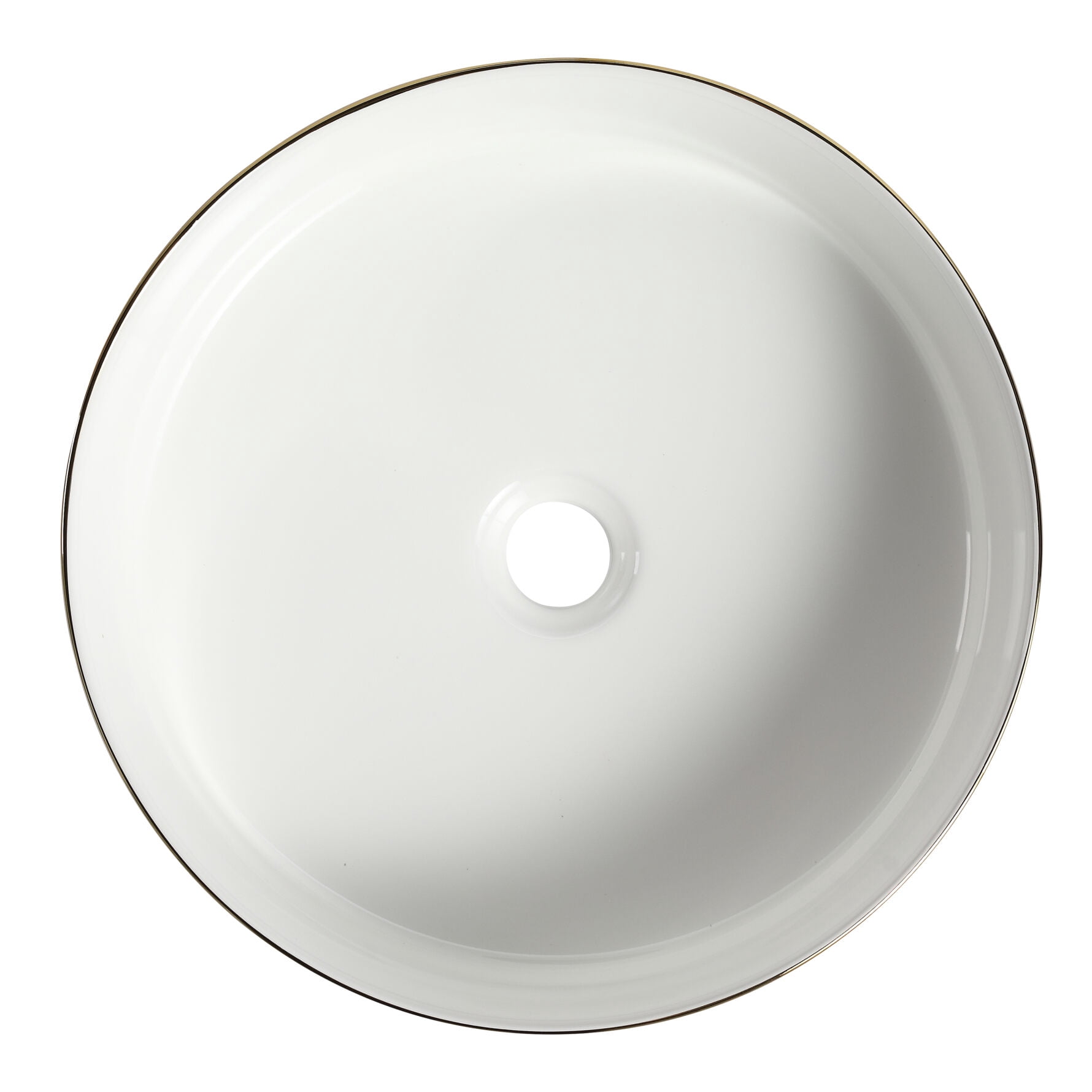 Ceramic 15.7 Inch Circular Vessel Bathroom Sink Above Counter , Art ...
