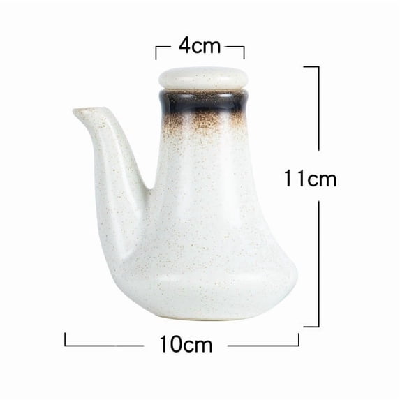 Ceramic 160ml Seasoning Pot - Small Soy Sauce, Vinegar, and Sesame Oil ...