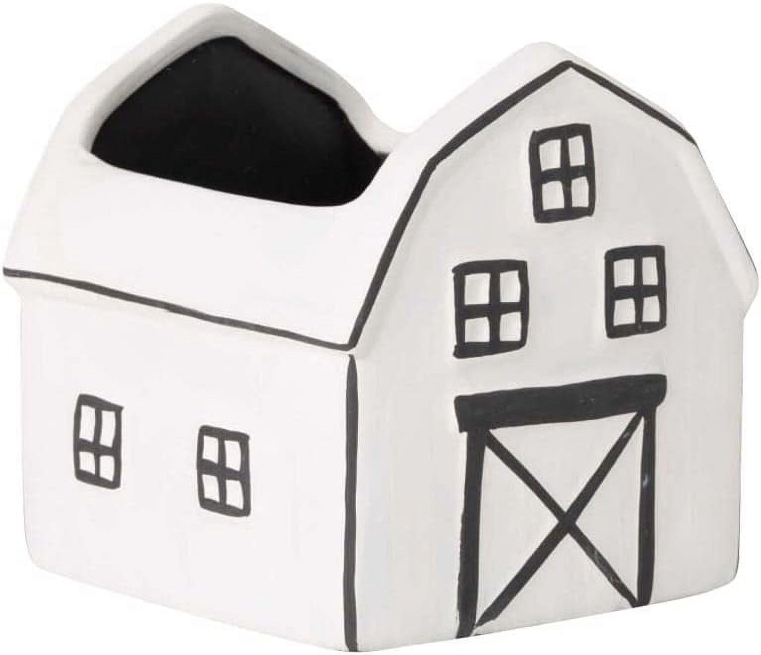 Ceramic 4.5 In. H Charming Barn Planter - Walmart.com