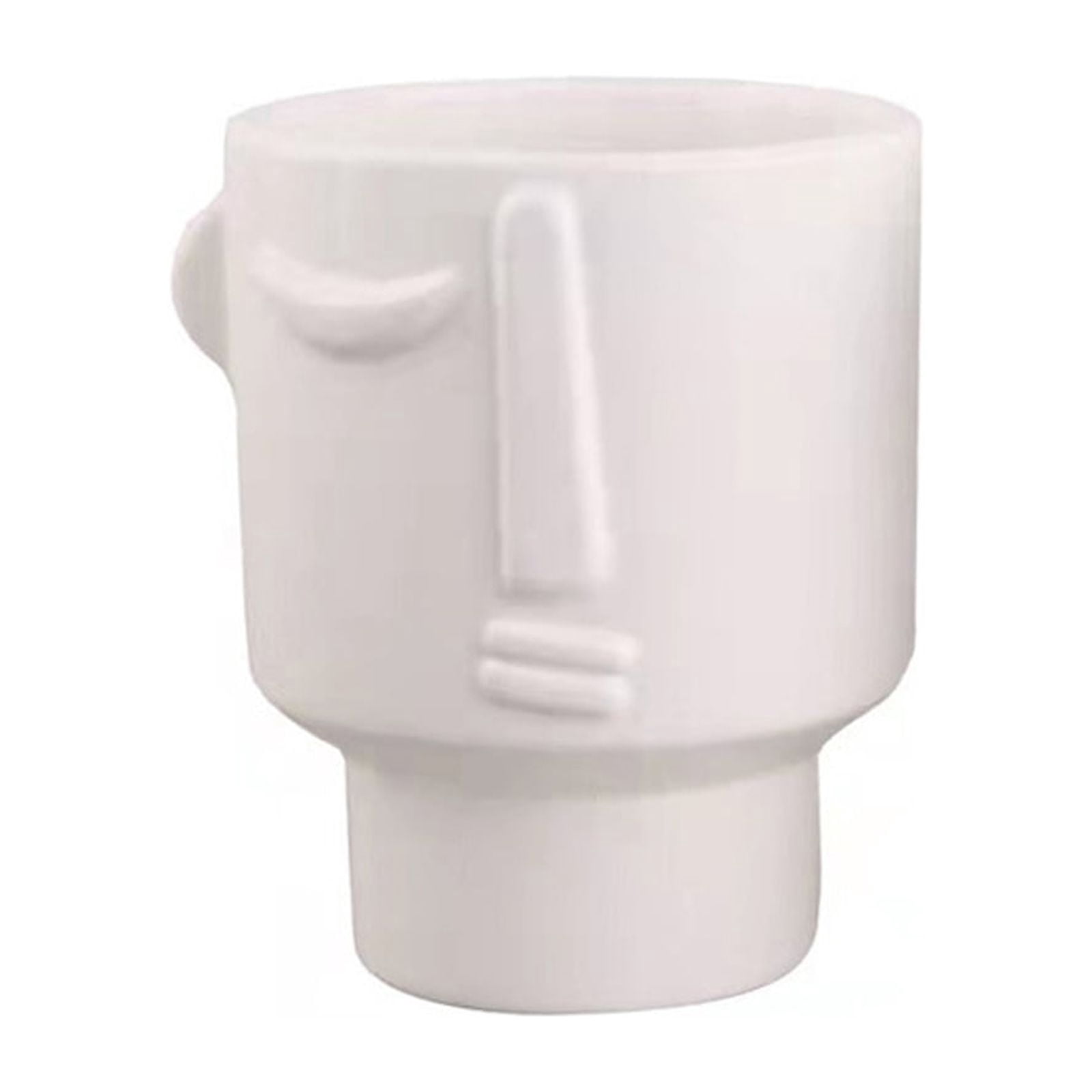 Ceramic 5 Inch Large Head Planter Pot Self Watering Face Planter Pot ...