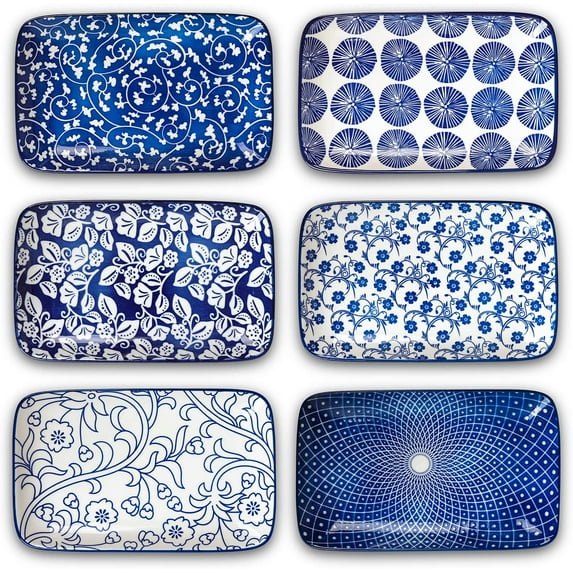 Ceramic 8 inch Rectangular Salad Plates, Dinner Plates, Pasta Dessert ...