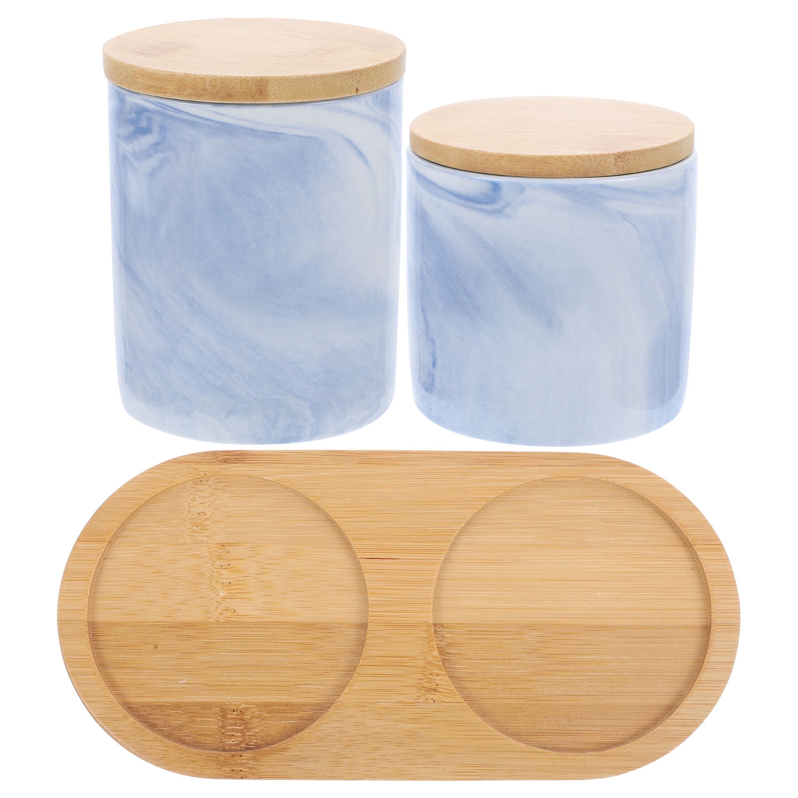 Ceramic Airtight Jar Candy Utensil Sugar Holder Ceramics Bamboo Coffee ...