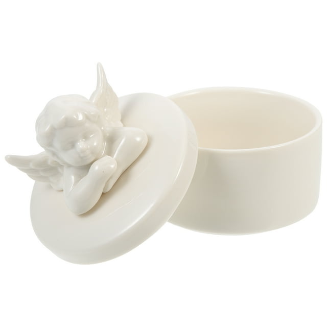 Ceramic Angel Gift Box Room Decor Coquette Cherub Angels Figurines ...