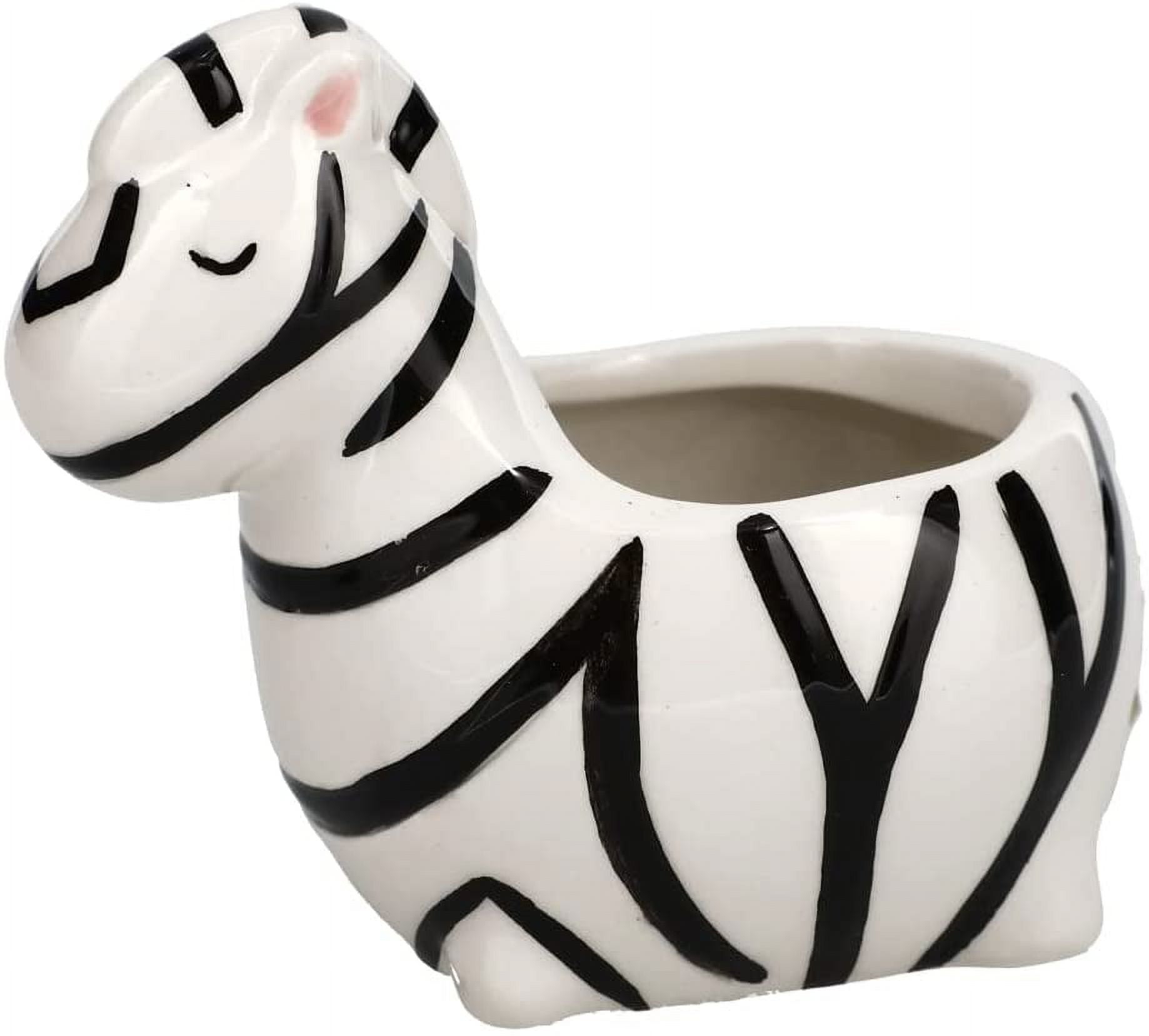 Ceramic Animal Planters, Small (Zina The Zebra) - Walmart.com