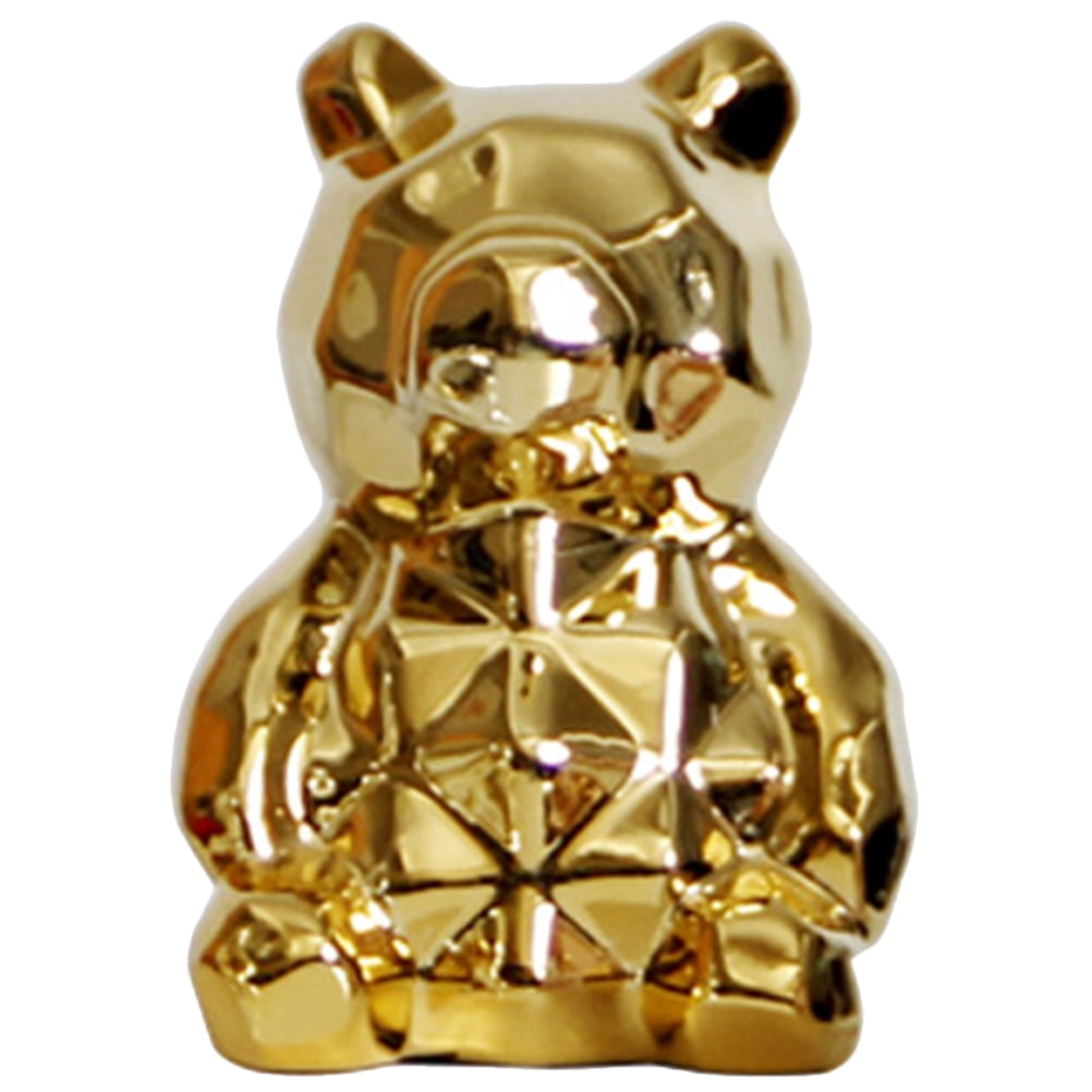 Ceramic Animal Statues Delicate Electroplate Bear Decorative Model ...