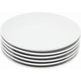 Ceramic Appetizer Plates Set of 6, White Dessert 8 Inch, Small Dinner ...