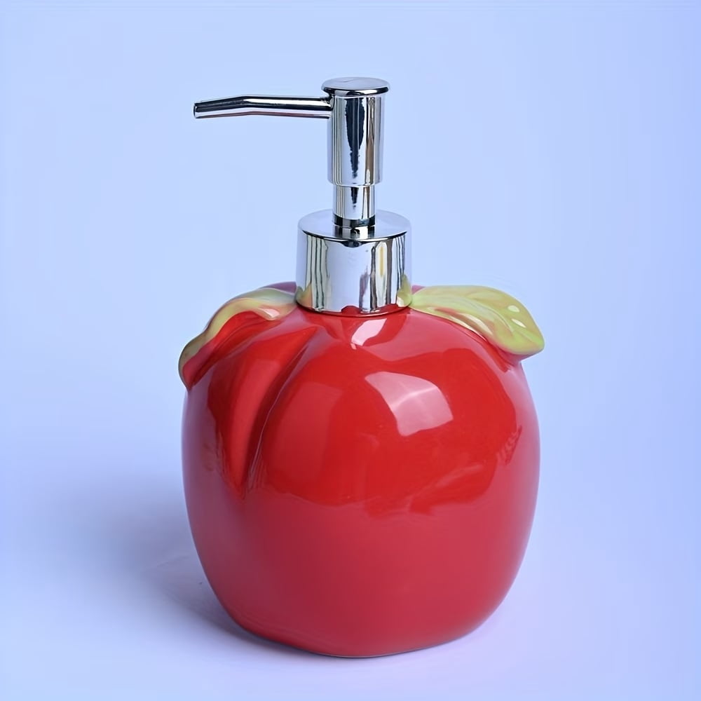 Ceramic Apple Soap Dispenser - Green & Red Apple Liquid Soap Pump for ...