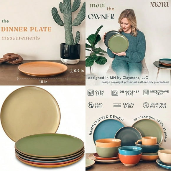 Dinner Plate Sets of 6 for Home Dining & Entertaining | Walmart