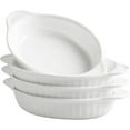 XINLTC-Ceramic Au Gratin Baking Dishes, Set of 4 8.4x4.8x1.4 inch Oval ...