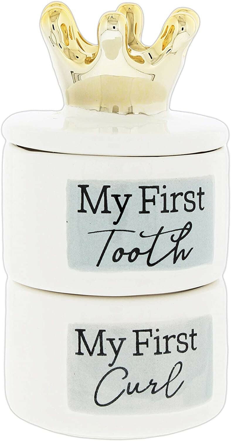 Ceramic Baby's First Tooth & First Curl Keepsake Box - Walmart.com