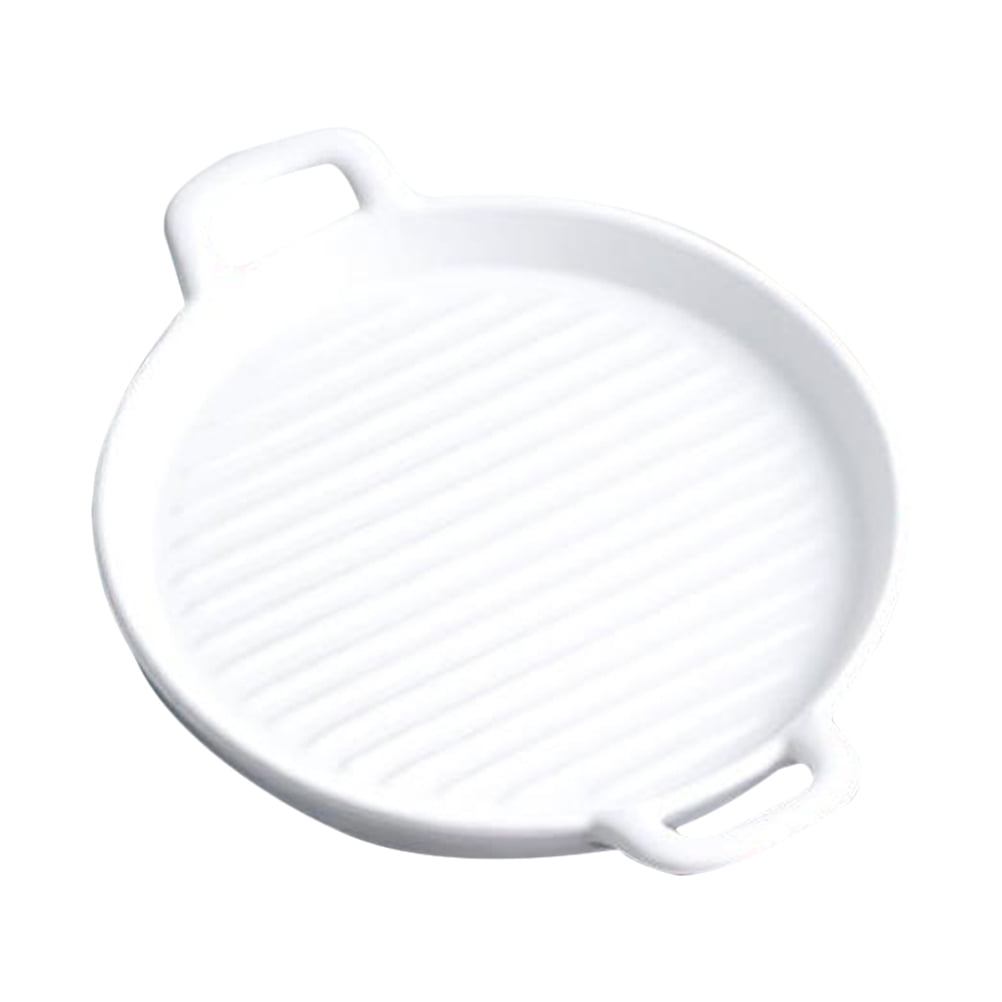 Ceramic Bakeware Cake Baking Pans Stripe Plate White Ceramics - Walmart.com